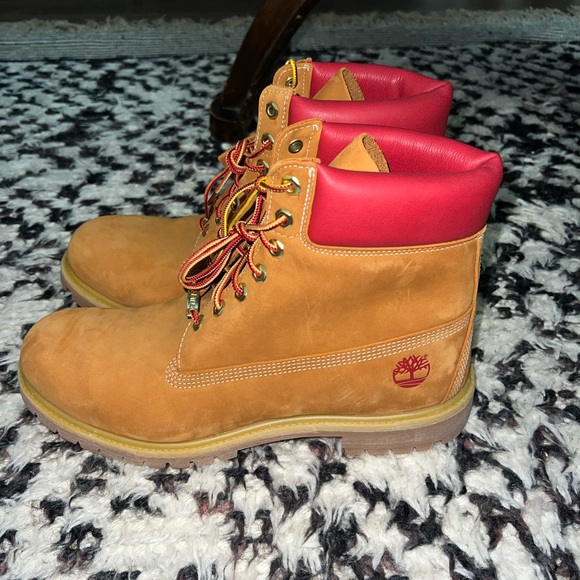 Shoes | Mens Dtlr Timberland 6inch Premium Boots Red Tops | Poshmark